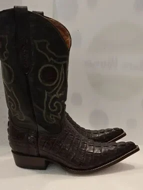 Shoes | Brand New Mens Dark Brown Alligator Exotic Leather Western ...